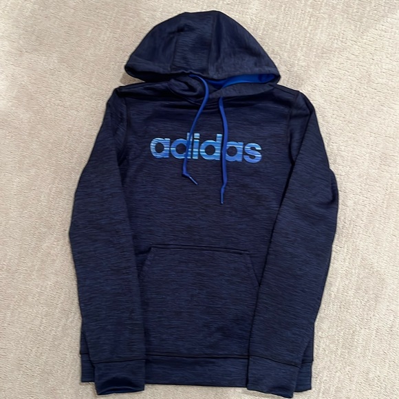adidas | Sweaters | Adidas Logo Navy Hoodie | Poshmark